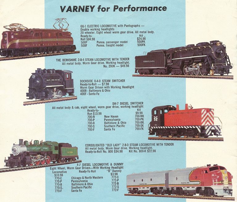 1968 Varney catalog locos - HO Collector
